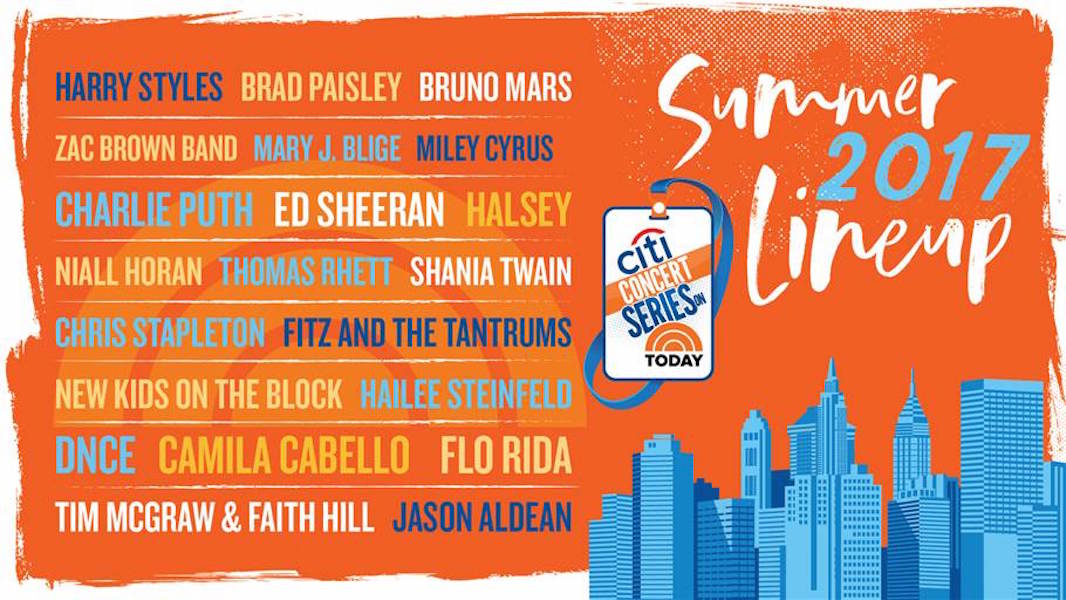 TODAY Show Announces 2017 Summer Concert Series | secretfangirls